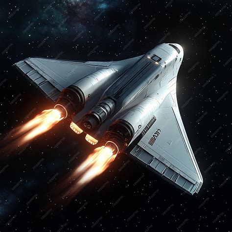 Hightech Space Shuttle With Angular Aerodynamic Design Premium Ai