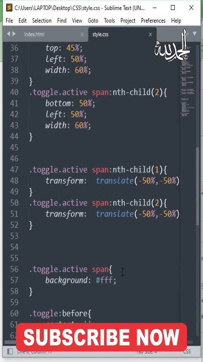 Css Transforming Hamburger Menu Icon Creative Menu Toggle Using Html5