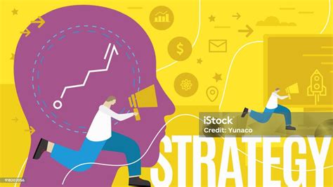 전략 단어 문자 선 아이콘으로 인쇄 술의 벡터 창조적인 일러스트 레이 션 0명에 대한 스톡 벡터 아트 및 기타 이미지 0명 개념 계획 Istock