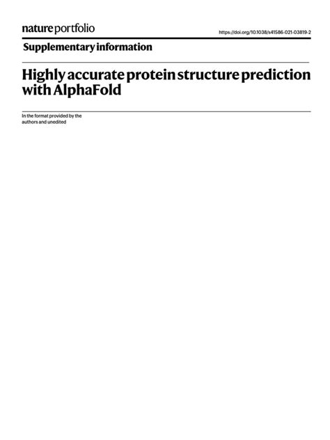 Highly Accurate Protein Structure Prediction With Alphafold