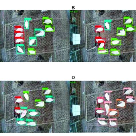 detection effect of various algorithms in different environments a