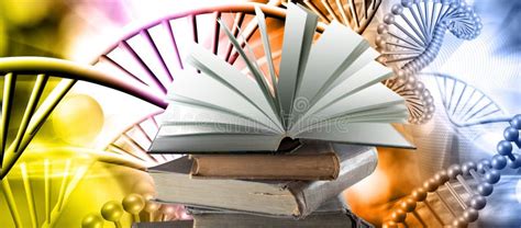 An Open Book Symbolizing The Source Of Knowledge A Book Lying On A Stack Of Books Stock