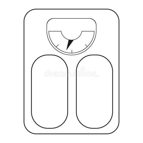 Weighing Scale Icon Analog Dial Symbol Simple Weight Indicator Stock Illustration