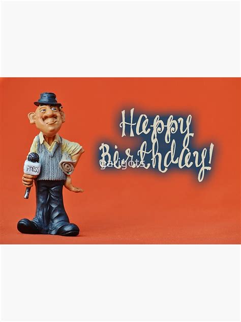 Happy Birthday Journalist 02 Sticker By Garigots Redbubble