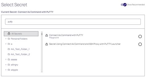 Using Connect As Command And Ssh Proxy With A Putty Launcher