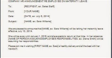 Leave Announcement Letter Format