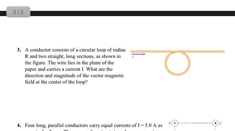 solved 2 2 3 a conductor consists of a circular loop of