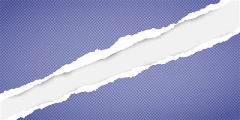 텍스트 또는 메시지에 대각선 찢어진 파란색 사각형 종이 스트립은 흰색 배경에 있습니다 벡터 일러스트레이션 0명에 대한 스톡 벡터