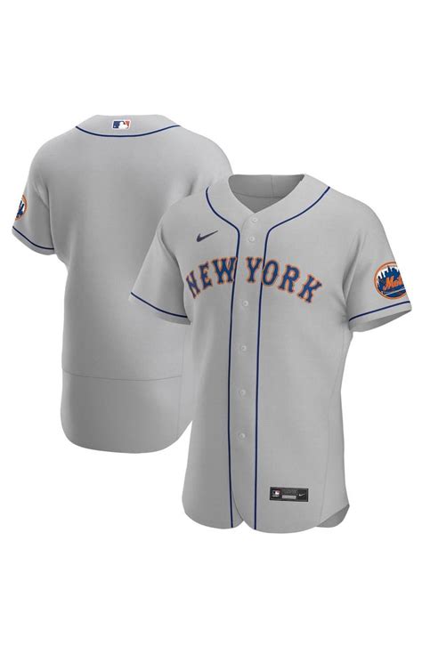 Nike Mens Nike Gray New York Mets Road Authentic Team Jersey Nordstrom