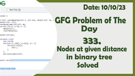 nodes at given distance in binary tree c gfg daily problem