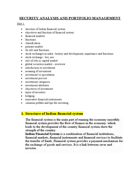 Security Analysis And Portfolio Management Pdf