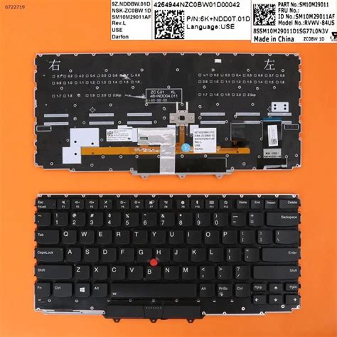 Us Qwerty Layout New Replacement Keyboard For Lenovo Thinkpad X1 Yoga 2nd 2017 Laptop With