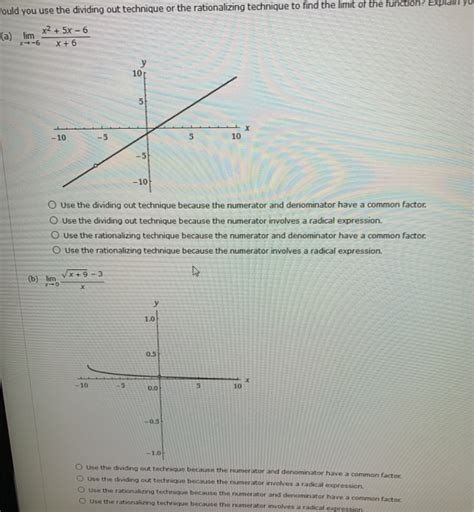 Solved Would You Use The Dividing Out Technique Or The