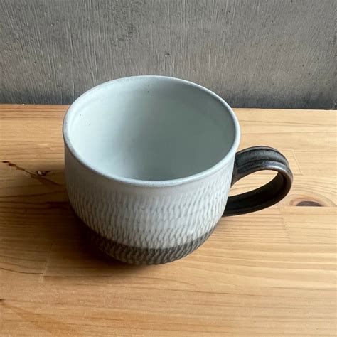 【楽天市場】小石原焼 丸マグカップ コーヒーカップ グレー ツートン マット 森山寛二郎 實山窯 陶器 食器 器：reboot Life