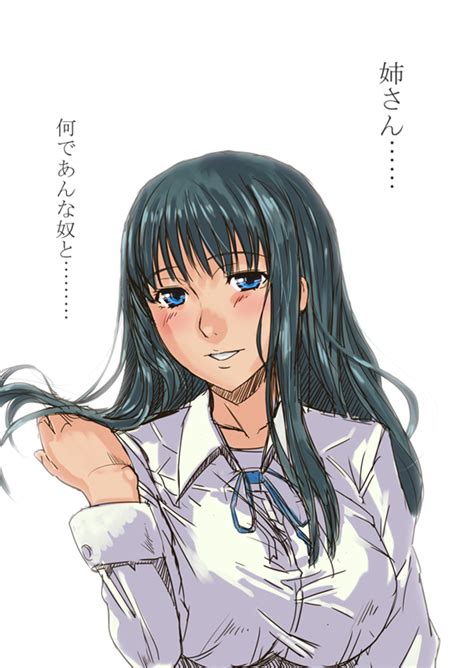 Safebooru 1girl Black Hair Blue Eyes Blush Copyright Request