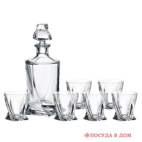 Набор для ликера стекло Crystalite Bohemia Quadro 19392 7 предметов ...