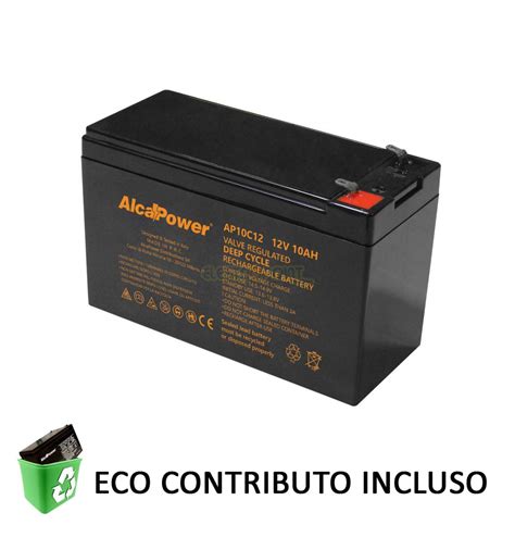 Batteria Piombo V Ah Ciclica Bici Elettriche Elettropoint