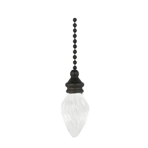 Commercial Electric Clear Flame Glass Pull Chain 7712900 The Home Depot