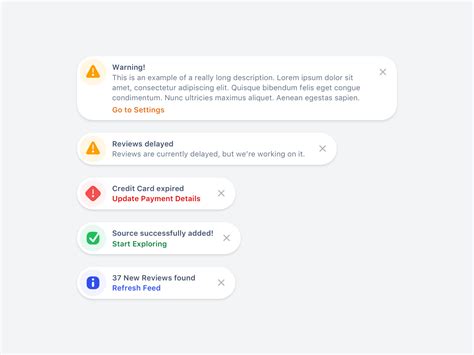 toast notifications concepts by corey on dribbble