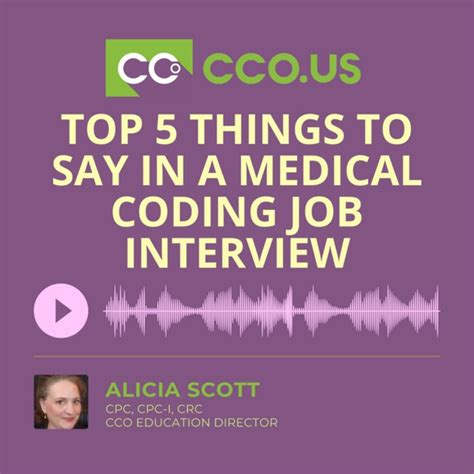 Top 5 Things To Say In A Medical Coding Job Interview Podcast Medical Coding Billing