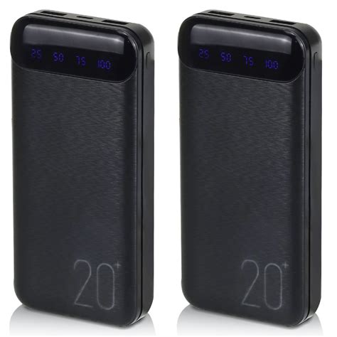 2 pack remax 20000mah power bank 2 inputs and 2 outputs power for days