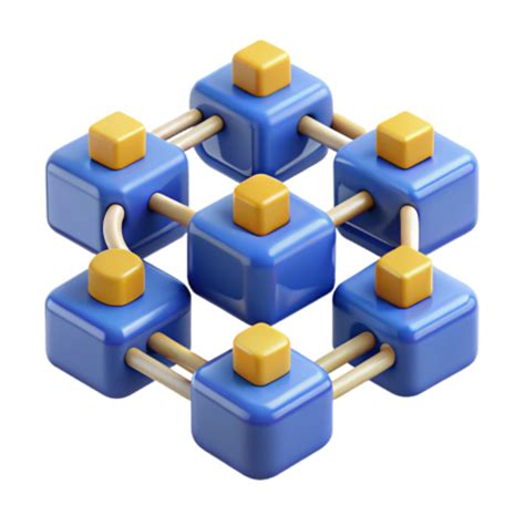 Elegant Abstract Interconnected Cubes A Network Visualization High