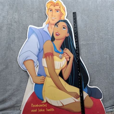 DISNEY POCAHONTAS AND John Smith Display Sign Movie Promo Vintage Thick Cut Out 70 66 PicClick UK