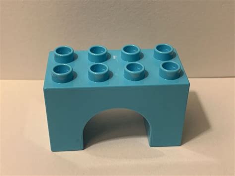 Light Turquoise Blue Duplo Block 2x4 Arched Block Combined Shipping