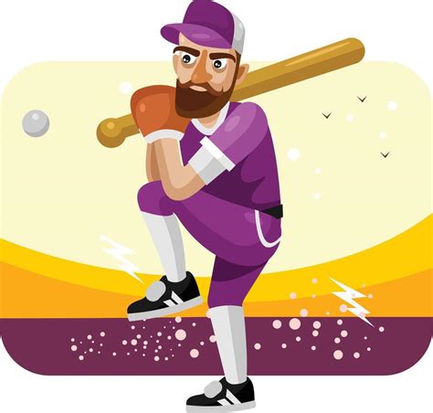 Baseball Player Vector Illustration 40717055 Vector Art At Vecteezy