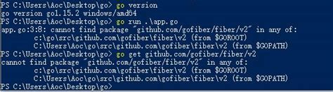 Go Cannot Find V Package Issue Gofiber Fiber GitHub