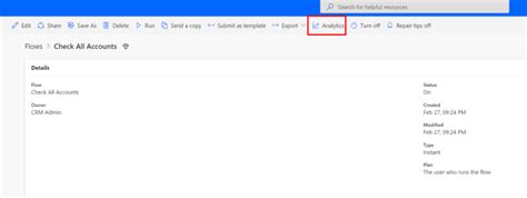 analytics of a flow in power automate d365 demystified