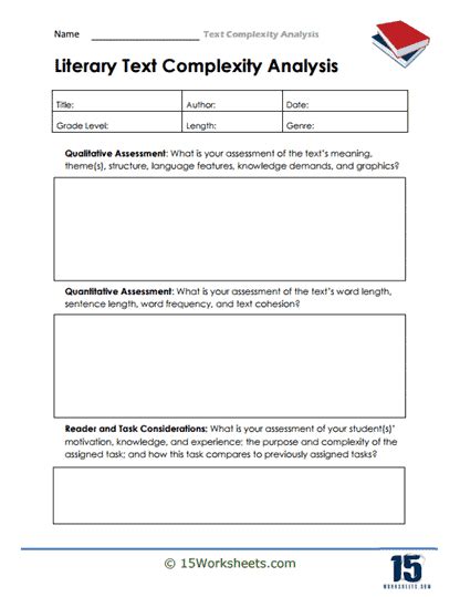 text complexity analysis worksheets worksheets worksheet hero