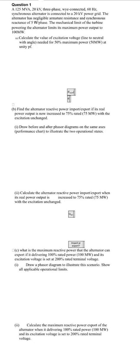 Solved Question A MVA KV Three Phase Chegg Com
