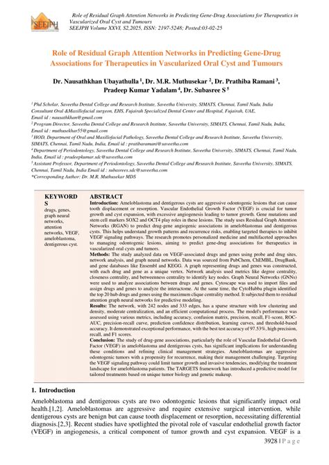 Pdf Role Of Residual Graph Attention Networks In Predicting Gene Drug