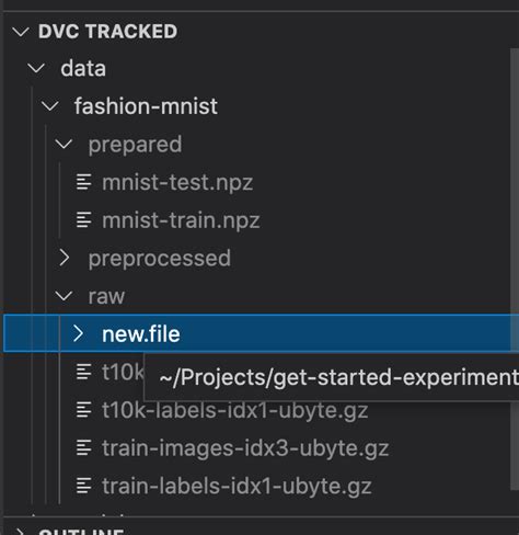 review dvc tracked files intergration · issue 330 · iterative vscode