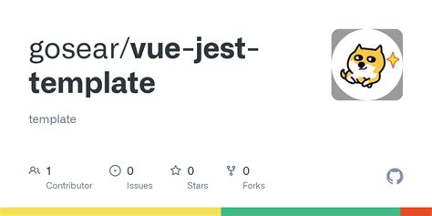 Github Gosearvue Jest Template Template