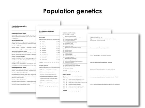 Population Genetics Made By Teachers