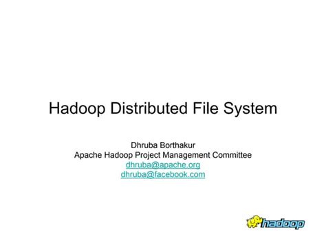 Hadoop Distributed File System Ppt