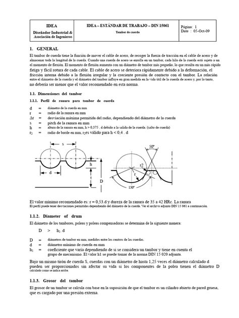 Diseño Y Cálculo De Tambores De Cuerda Pdf Cuerda Acero