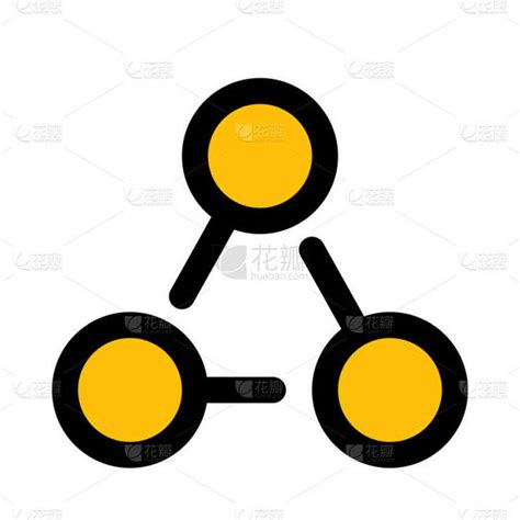 分子化学键合 矢量图标设计