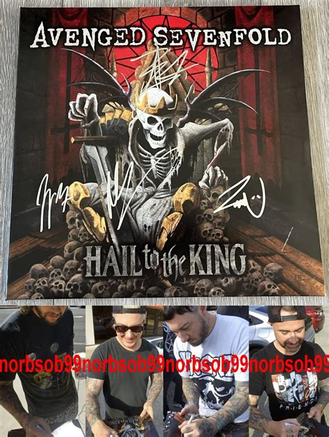 Avenged Sevenfold Signed Hail To The King Vinyl Lp M Shadows 3 W