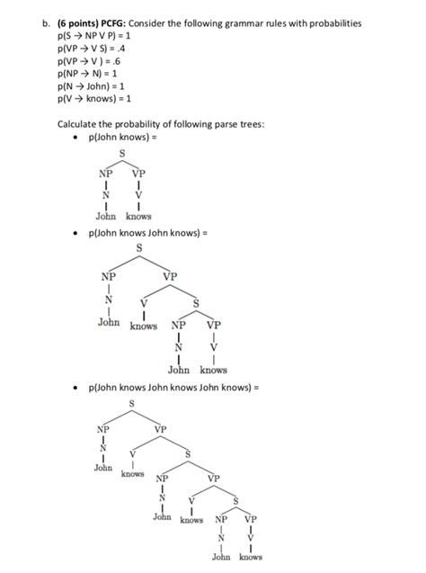 Solved 3 18 Points Syntax Parsing A 6 Points Cfg