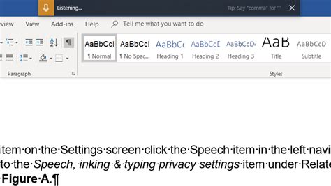 how to turn on speech recognition and dictation in windows 10