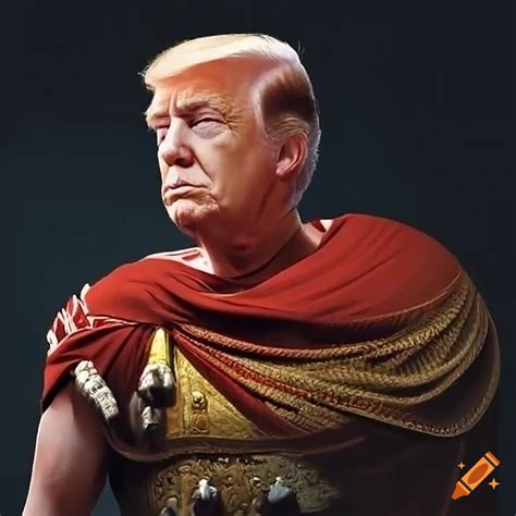President Donald J Trump As A Roman Emperor In Imperial Robes On Craiyon