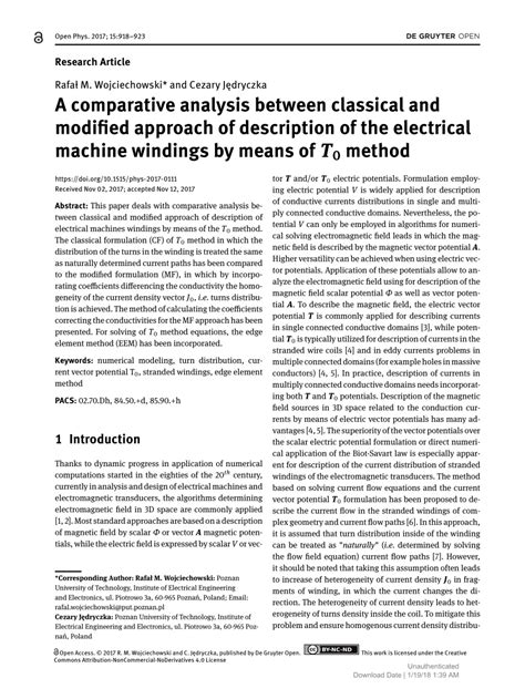 Pdf A Comparative Analysis Between Classical And Modified Approach Of Description Of The