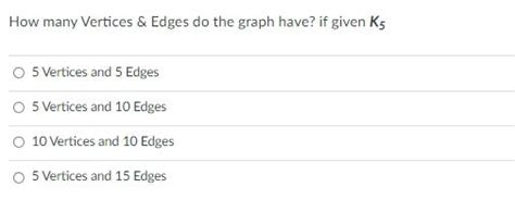 solved how many vertices and edges do the graph have if given
