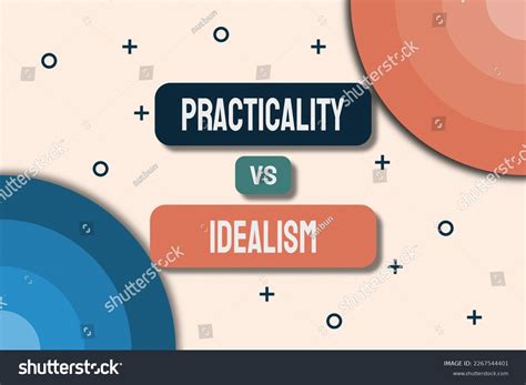 Practicality Vs Idealism Practicality Vs Idealism Stock Vector Royalty