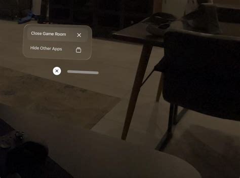 pressing “x” for long time you can hide other apps r visionpro