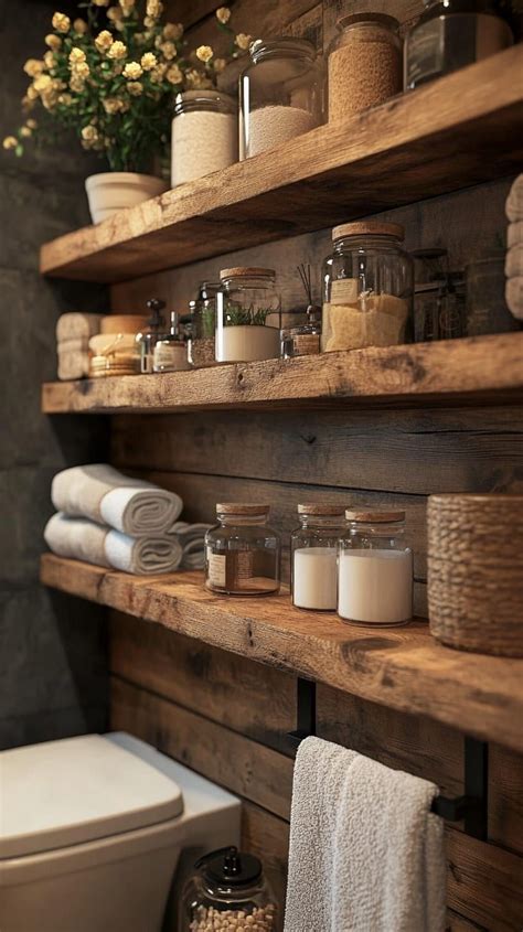 27 Stunning Bathroom Shelf Ideas For A Rustic And Inviting Space