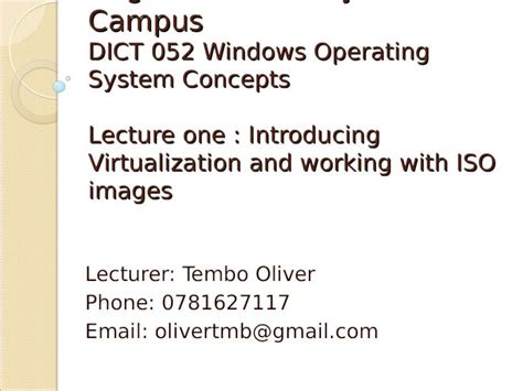 PPT Lecture One Virtualization And ISO Image Management DOKUMEN TIPS